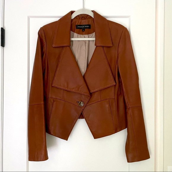 Andrew Marc | Jackets & Coats | Cognac Leather Jacket | Poshmark
